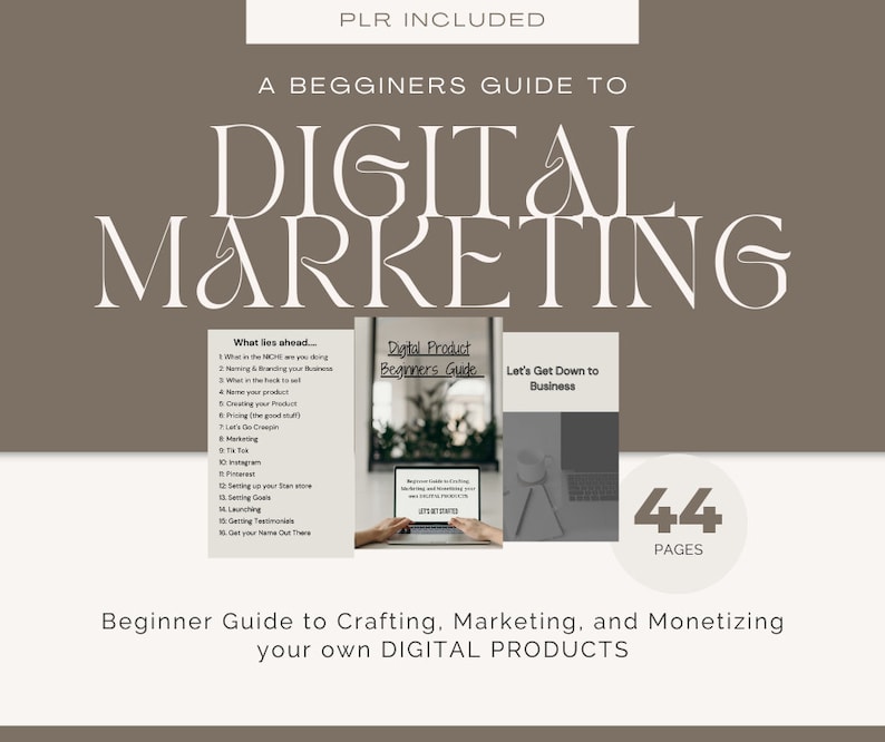 Unlock Digital Success: Beginner's Guide to Digital Marketing With PLR Rights - Etsy