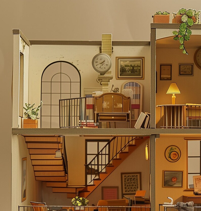 MID-CENTURY Interior and Architecture_ Set01_printable Paper Doll House ...