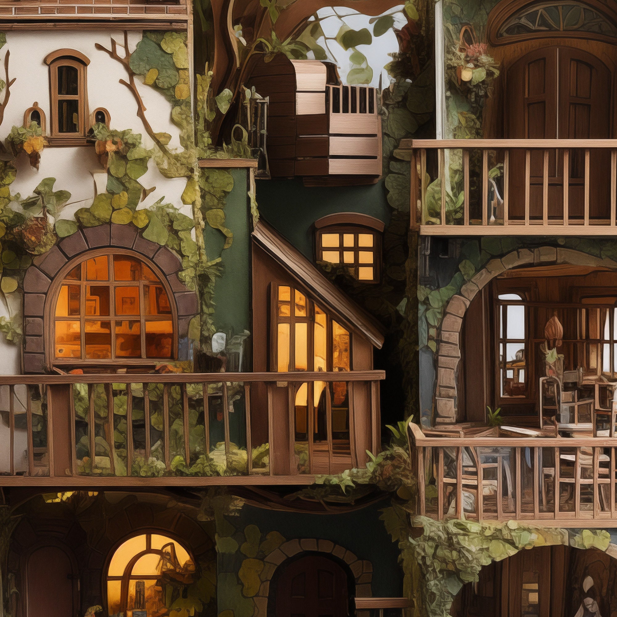 JACK & THE BEANSTALK Printable Paper Doll House From Famous Fairy Tales ...