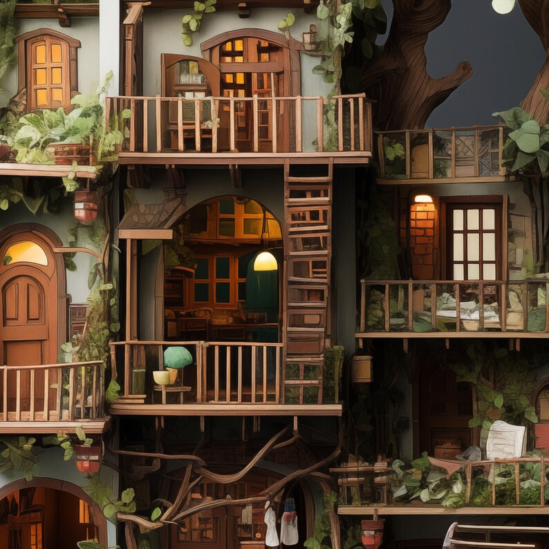 JACK & THE BEANSTALK Printable Paper Doll House From Famous Fairy Tales ...