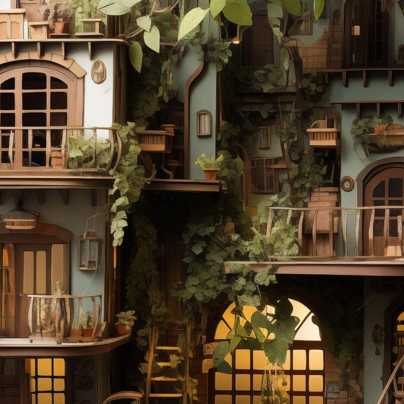 JACK & THE BEANSTALK Printable Paper Doll House From Famous Fairy Tales ...