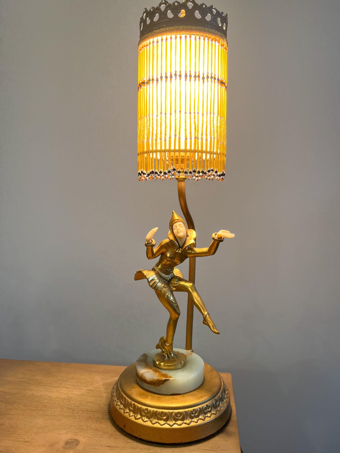 Vintage | Pixie Harlequin Celluloid Hand Face Art Deco JB Hirsch ...