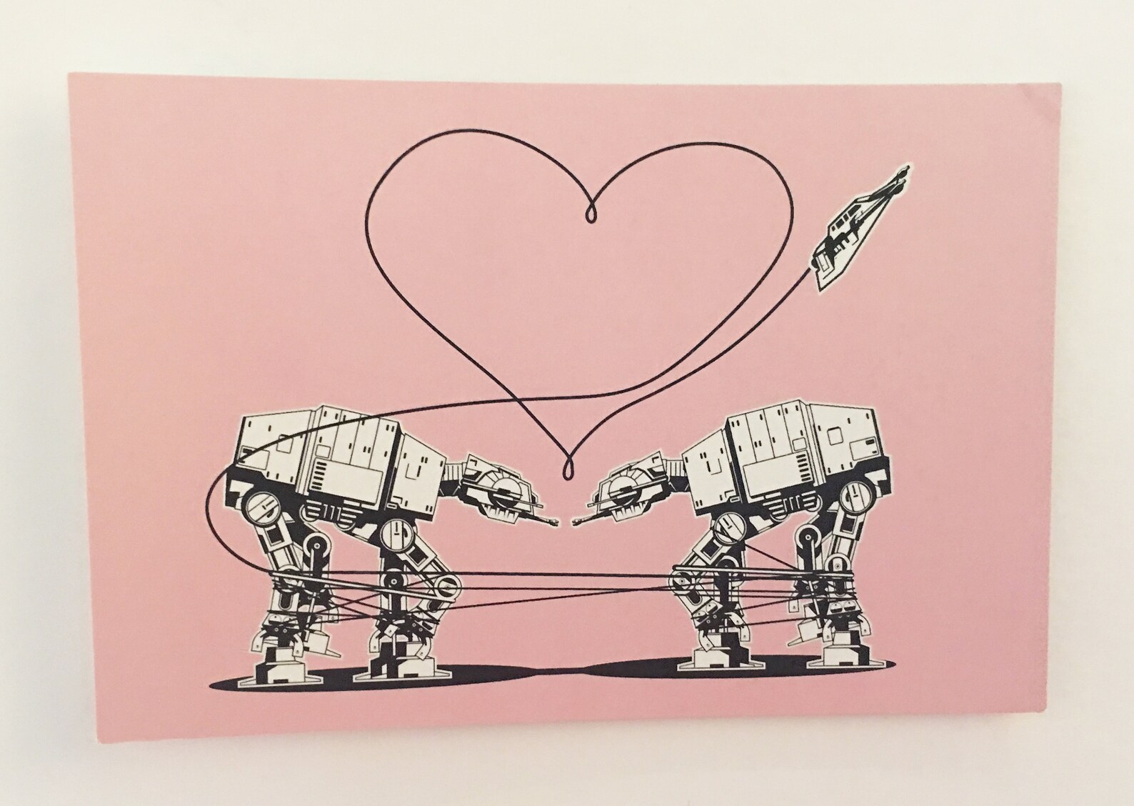 Postcard: Love AT-AT First Sight Pink - Etsy