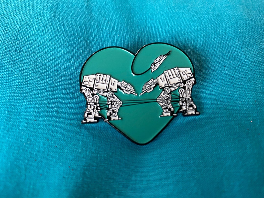 Enamel Pin Love AT-AT First Sight Aqua - Etsy