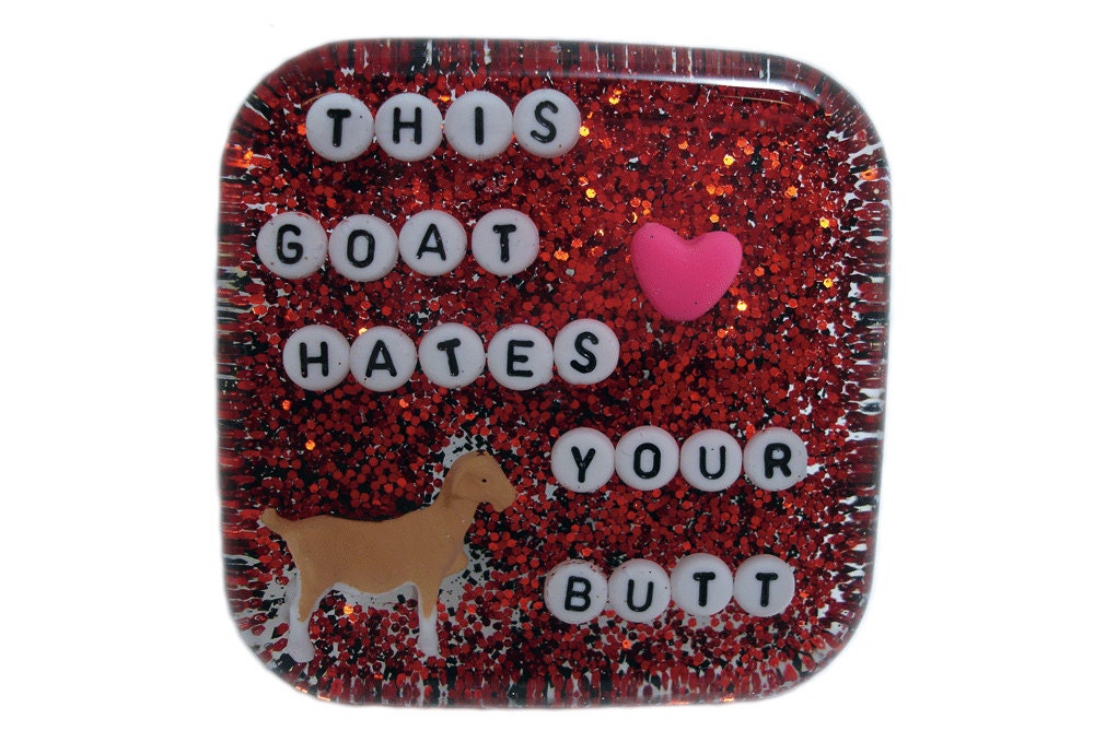 Postcard This Goat Hates Your Butt | Etsy