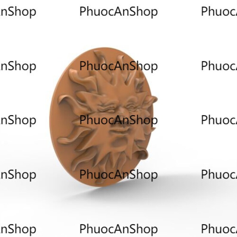 3D Printable Sun Face STL Files - Etsy