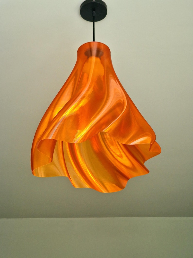 Silky Lampshade Ceiling Pendant Lamp E27 B22 Bayonet LED Midcentury ...