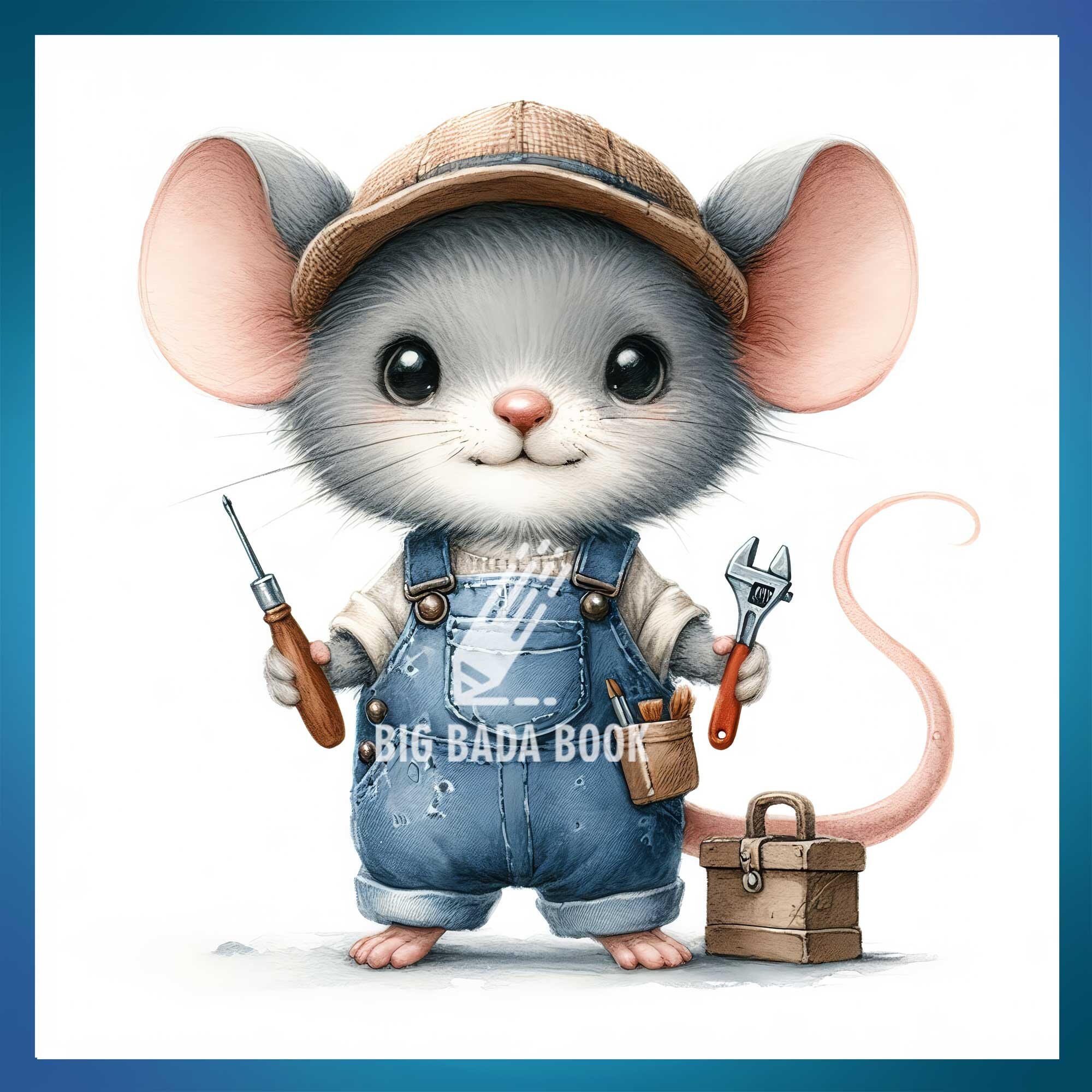 Little Mouse in Overalls - Etsy
