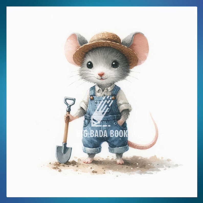 Little Mouse in Overalls - Etsy