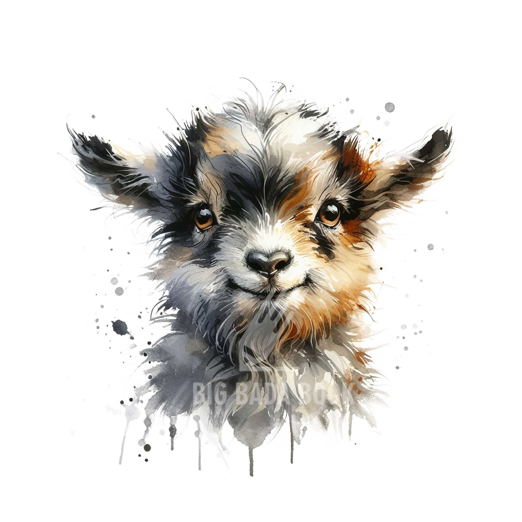 Watercolor Cute Animals, Baby Animals PNG, Nursery Clipart, Colorful ...