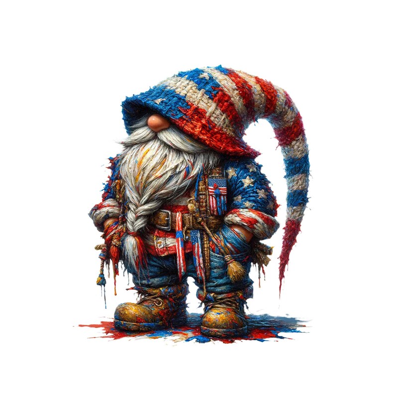 Patriotic Gnomes USA, Memorial Day, Summer Gnome Decor Png, Printable ...