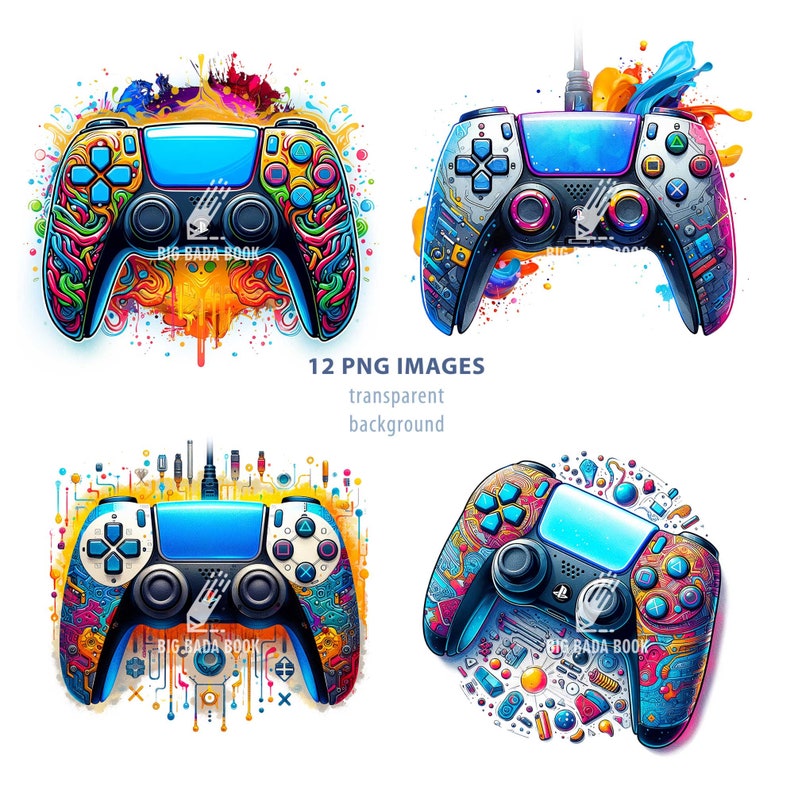 Game Controller Clipart, High Quality PNG for Crafts & Design, Digital ...