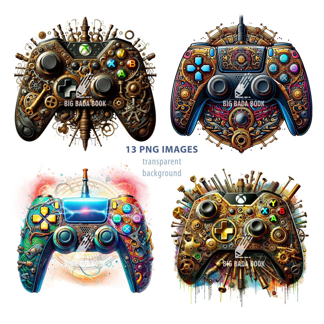 Game Controller PS5 Clipart, Xbox, High Quality PNG - Etsy