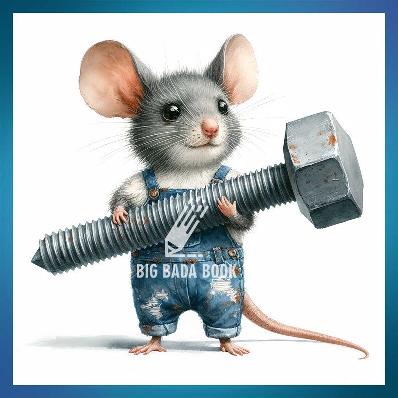 Little Mouse in Overalls - Etsy