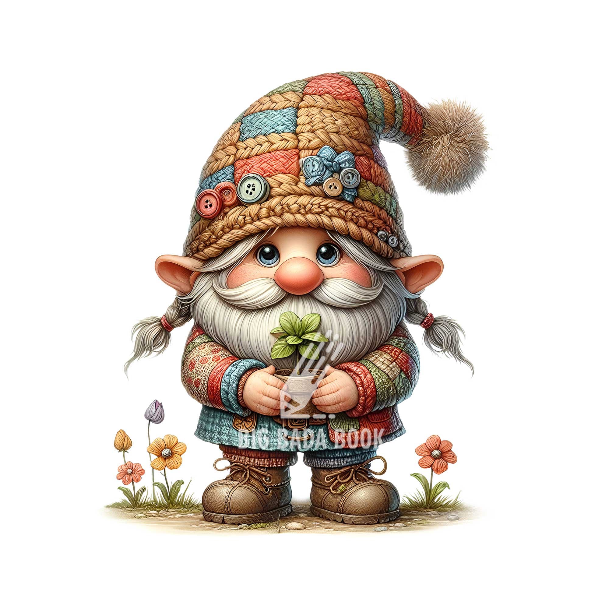 Cute Garden Gnome, Gnome Clipart Bundle, PNG - Etsy