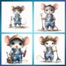 Little Mouse in Overalls - Etsy
