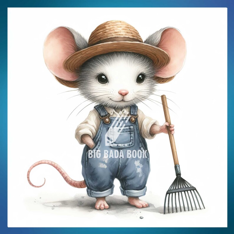 Little Mouse in Overalls - Etsy