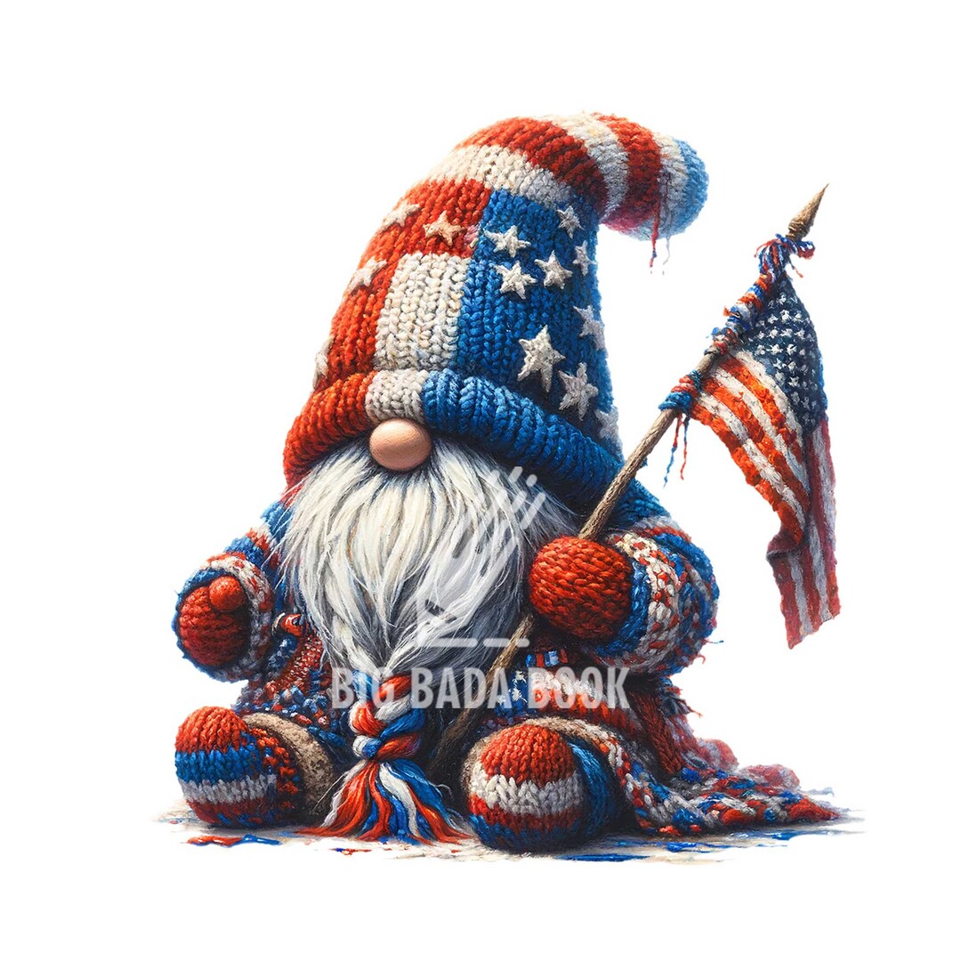 Patriotic Gnomes USA, Memorial Day, Summer Gnome Decor Png, Printable ...