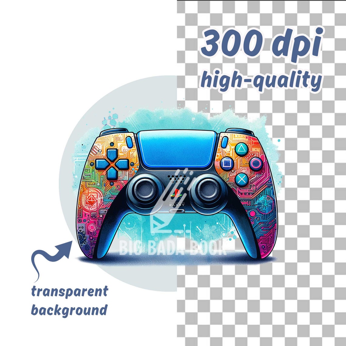 Game Controller PS5 Clipart, High Quality PNG - Etsy