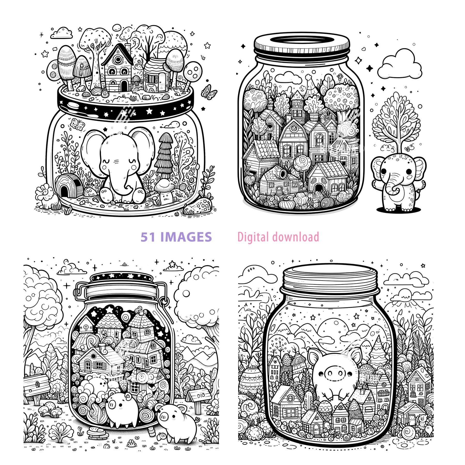 Life in A Jar, Life in A Jar Coloring Pages, Coloring Sheets, Coloring ...