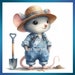 Little Mouse in Overalls - Etsy