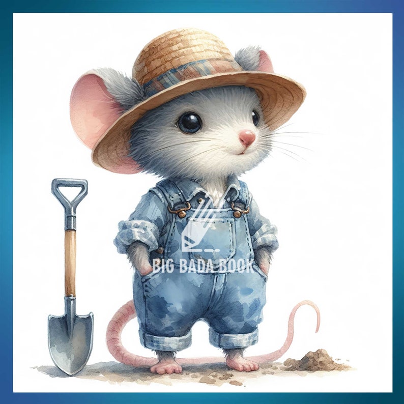Little Mouse in Overalls - Etsy