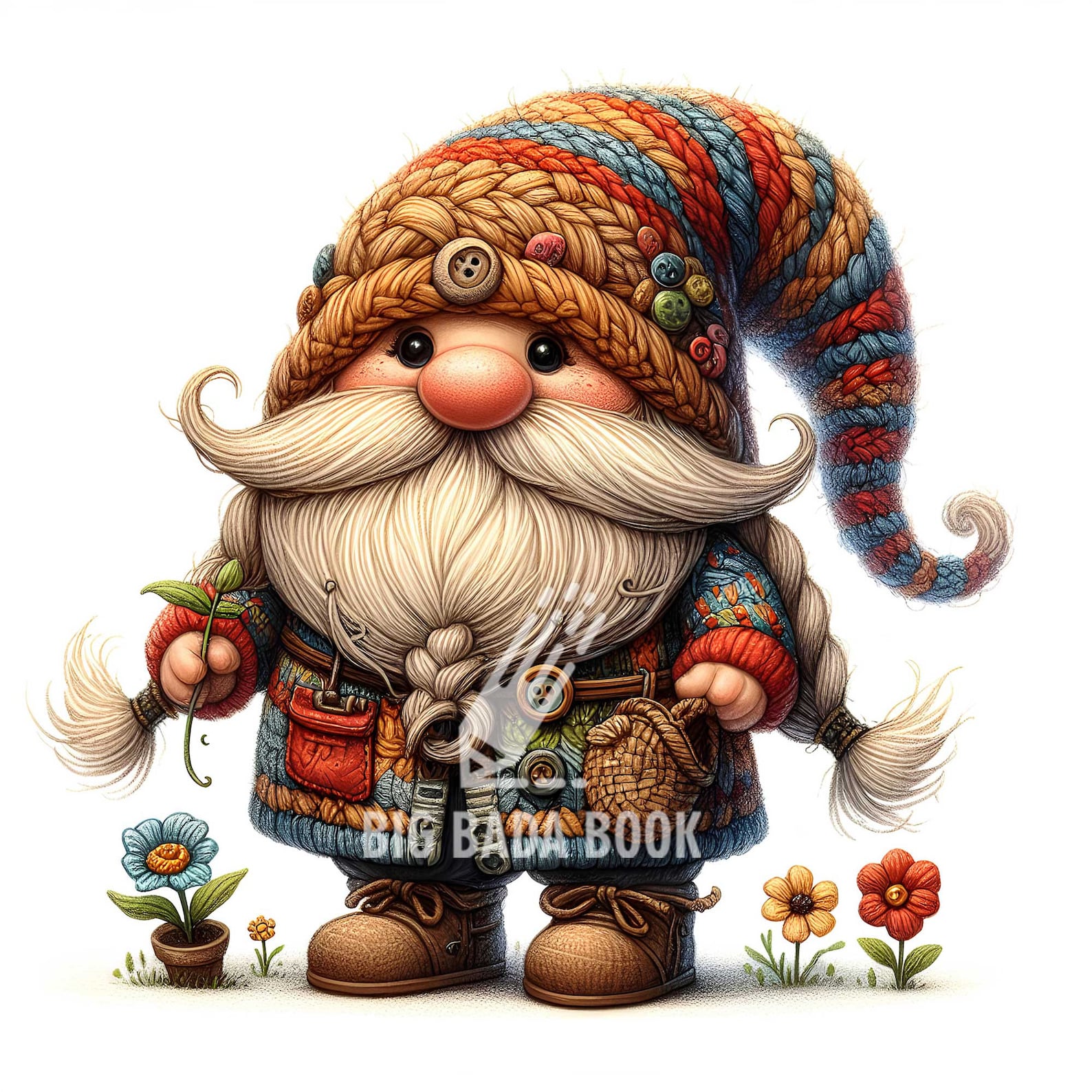 Garden Gnome Clipart Bundle: Summer Flower Gnomes (digital Download) - Etsy