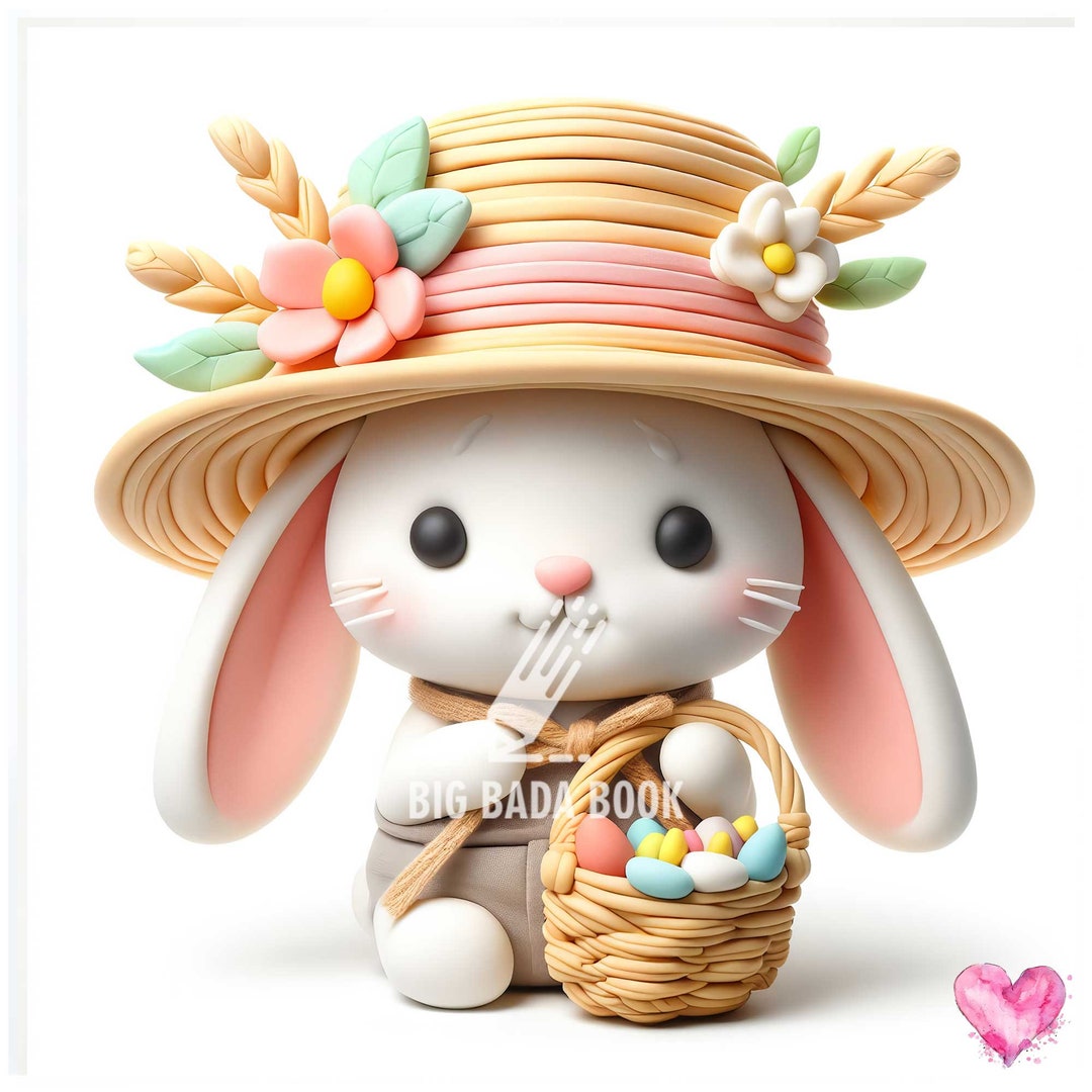 Cute Easter Bunny Clipart 12 High Quality Jpgs - Etsy