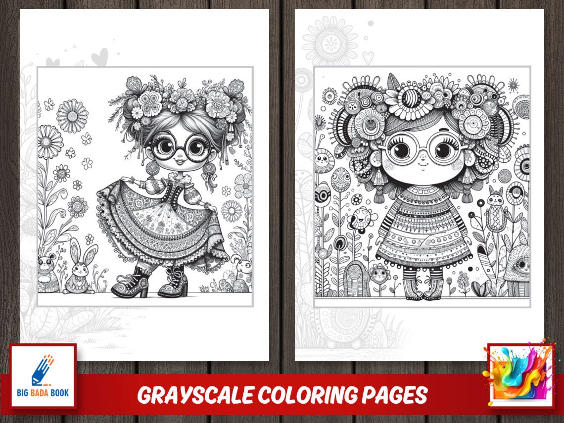 Coloring Book, Boho Coloring Pages , 60 Printable Coloring Pages, Cute ...