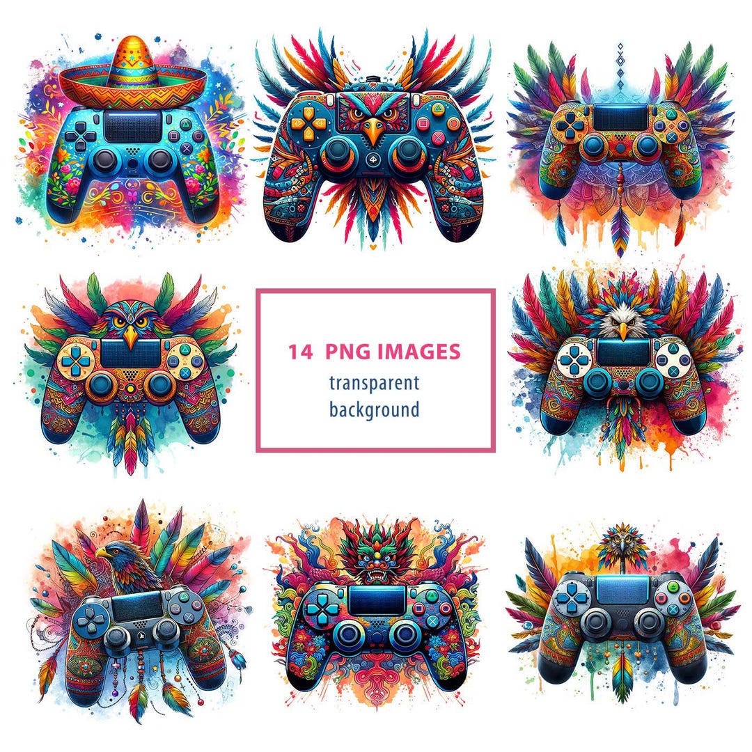 Game Controller Clipart High Quality PNG, Retro Gaming Art, Digital ...
