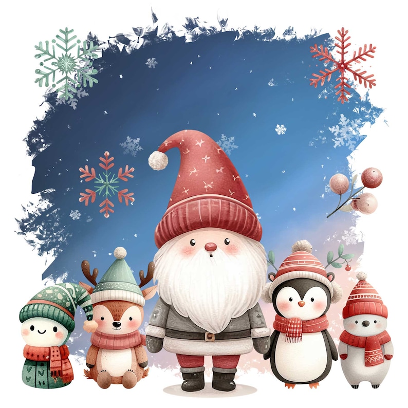 Watercolor Christmas Clipart, Reindeer Clipart, Christmas Graphics ...