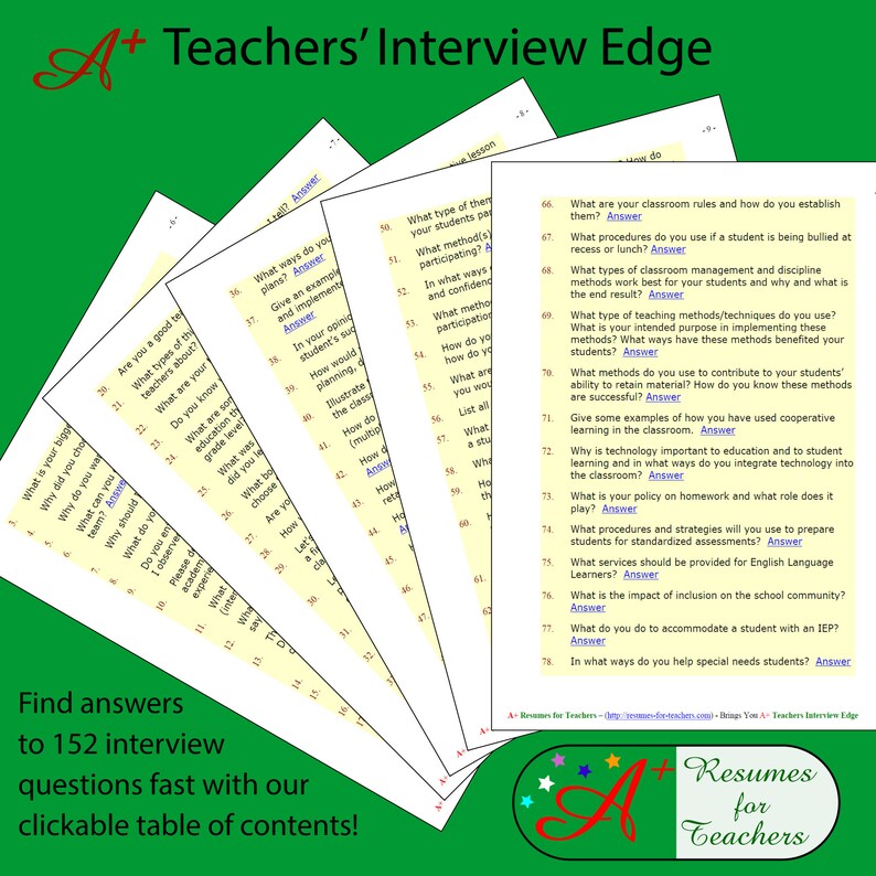A+ Teachers' Interview Edge: Master Education Interview Questions ...