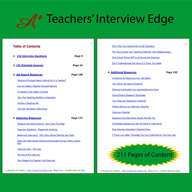 A+ Teachers' Interview Edge: Master Education Interview Questions ...