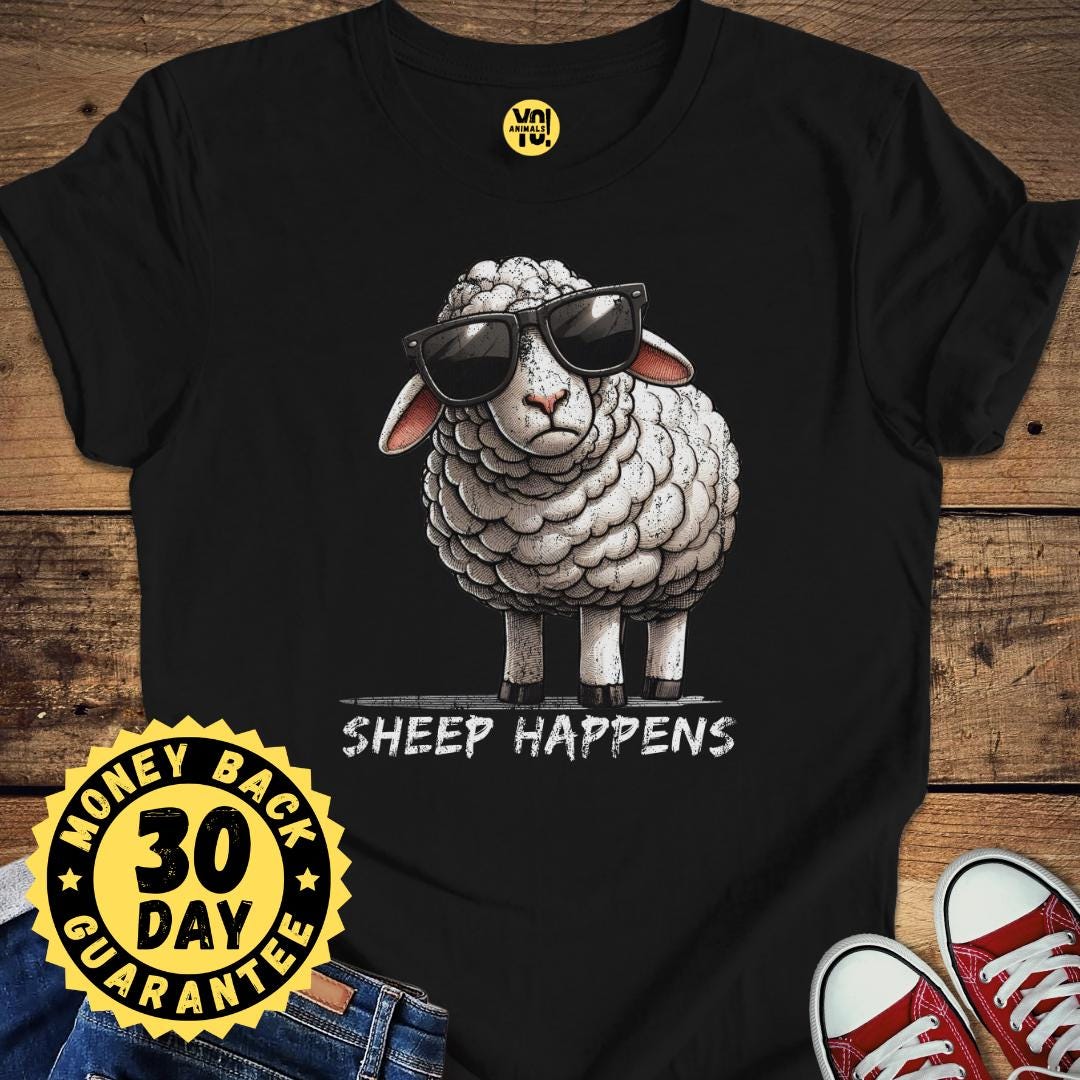 Funny Sheep Happens T-shirt - Etsy