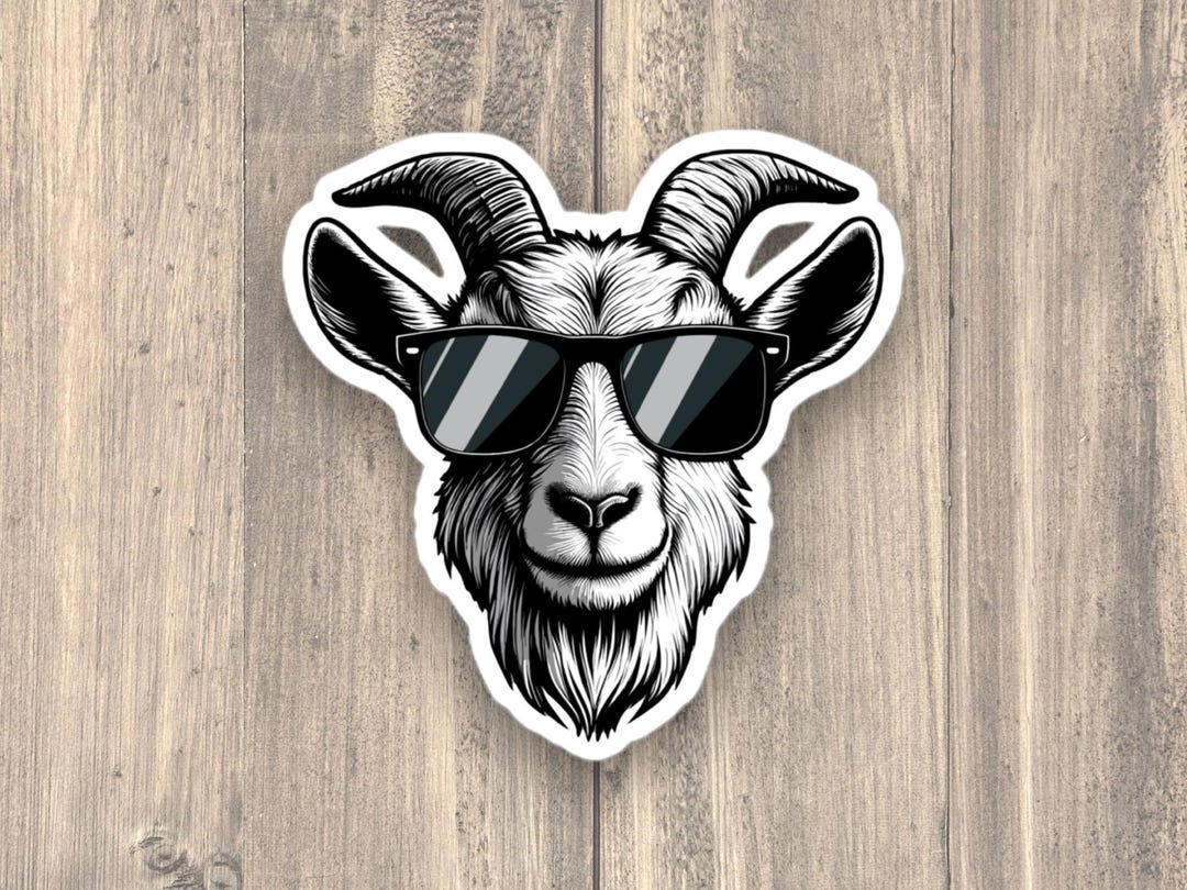 Hipster Goat Sticker, Car Sticker, Bike Sticker, Laptop Sticker, Water ...