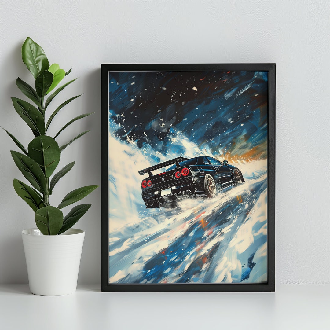 Nissan GT-R R34 Nissan Poster Digital Download Super Car Print Art ...