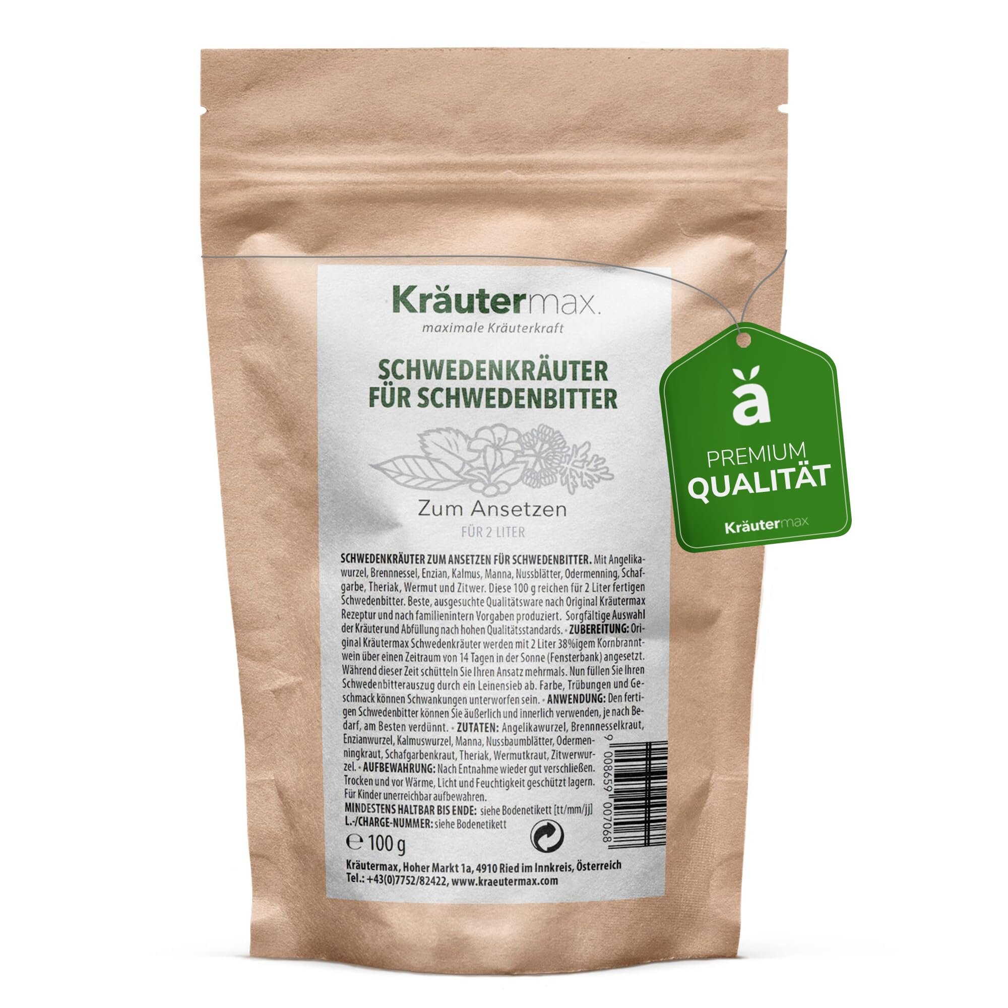 Kräutermax Swedish Herbs for Making Swedish Bitters 1 X 100 G - Etsy UK