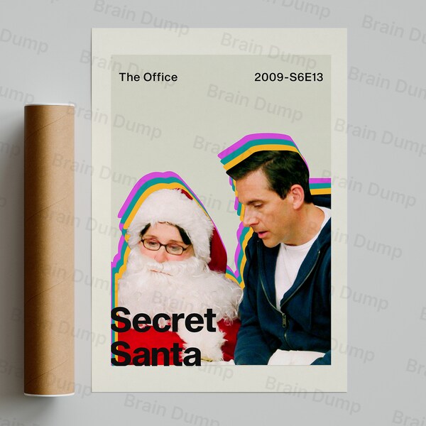 Secret Santa Poster - Etsy