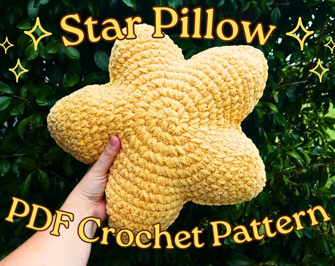 Star Pillow Crochet PDF Pattern digital Pattern ONLY No Sew - Etsy