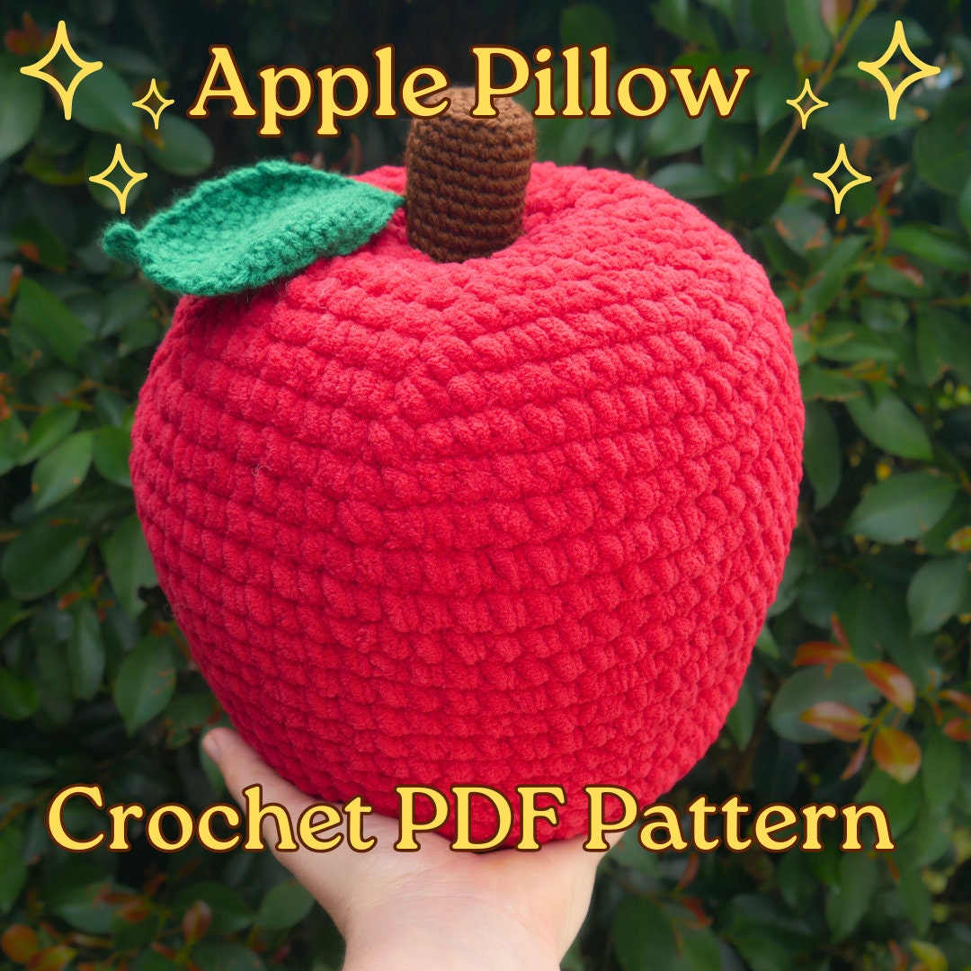 Apple Pillow Crochet PDF Pattern [digital Pattern ONLY] - Etsy