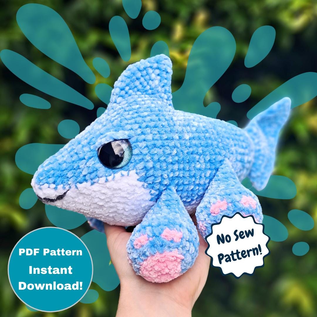 Leon the Land Shark Crochet PDF Pattern [digital Pattern ONLY] No Sew ...