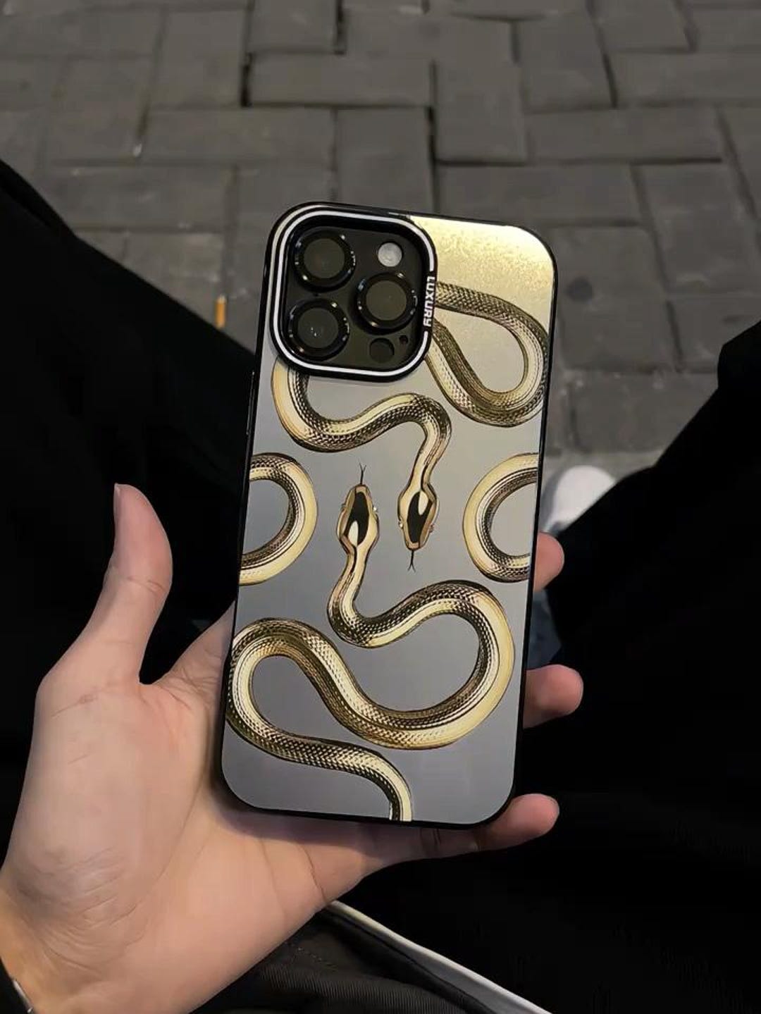 Luxury Gold Snake King Phone Case – Trendy Cool Design for Iphone ...