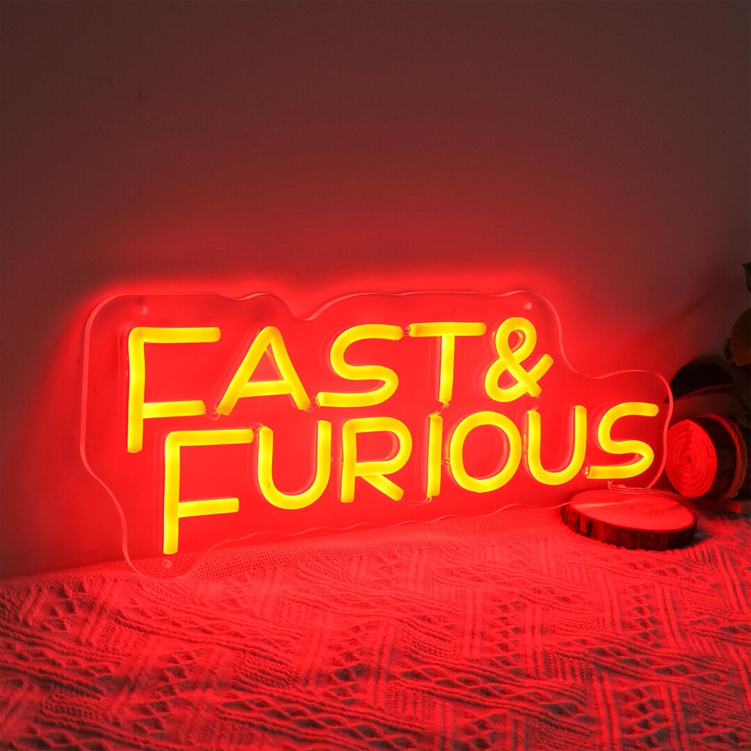 Fast and Furious Neon Sign, Fast and Furious Anniversary Wall Sign ...
