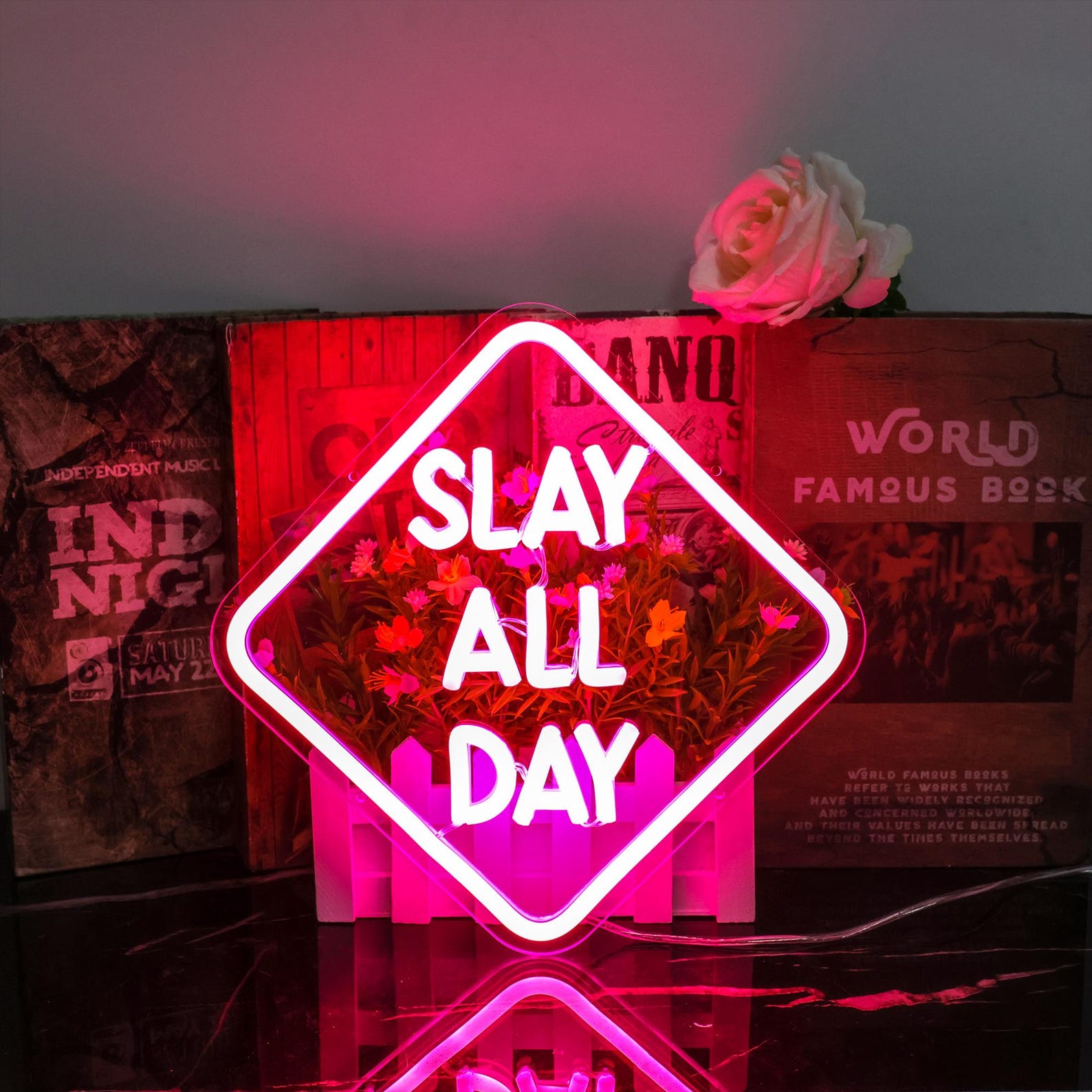 Slay All Day Neon Sign, Custom Neon Sign, Motivational Decor ...