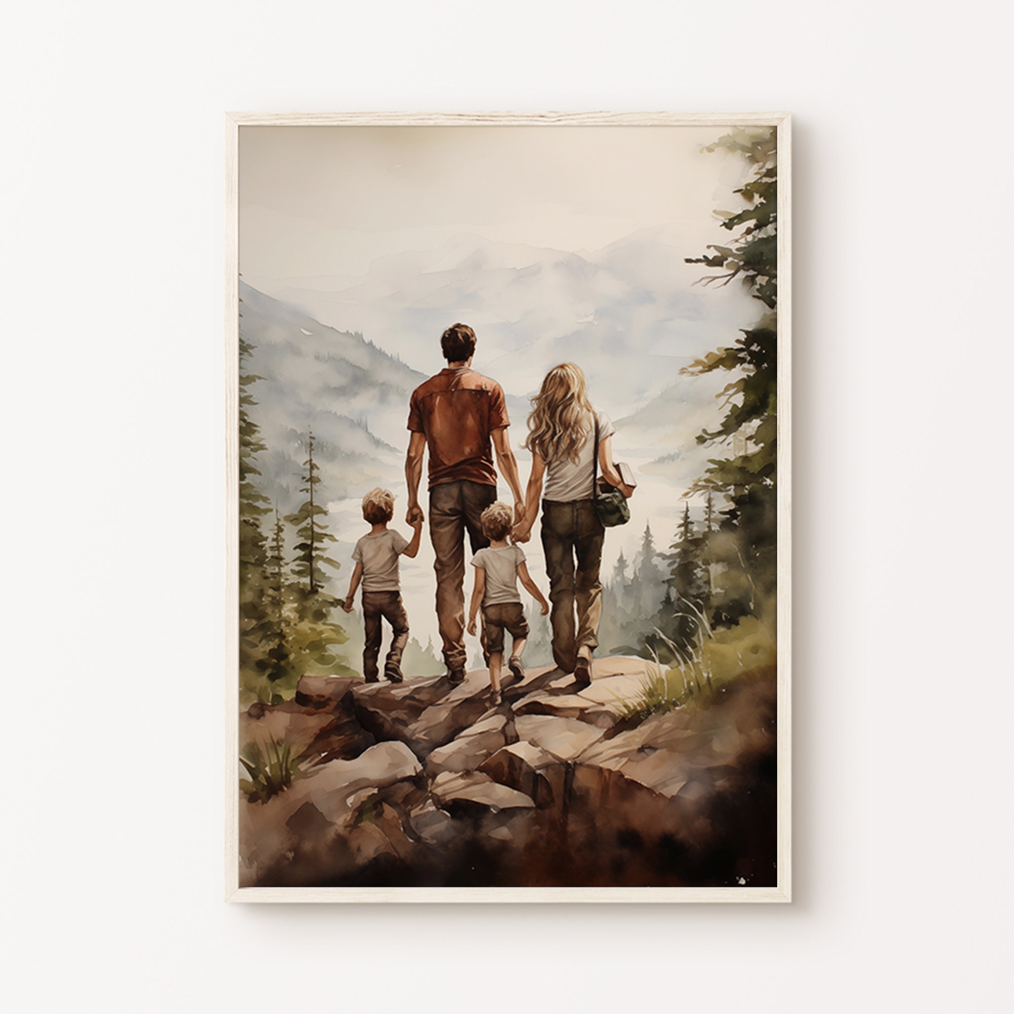 Printable Adventure Family Portrait Wall Art, Farmhouse Decor, Toddler ...