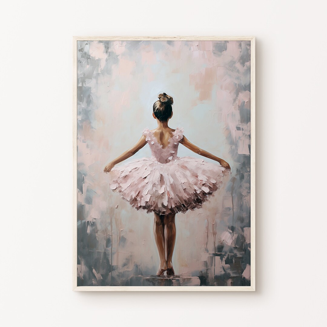 Ballerina Wall Art, Ballet Nursery Decor, Pink Girl's Room Ballet ...