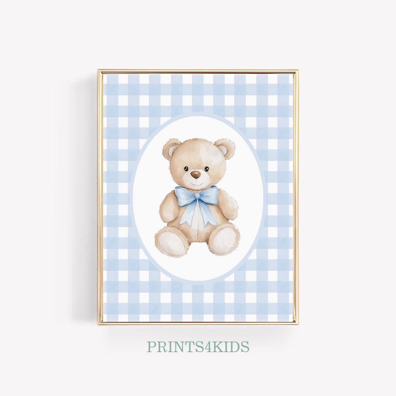 Vintage Bear Nursery Wall Art, Boy Nursery Decor, Baby Blue Nursery ...