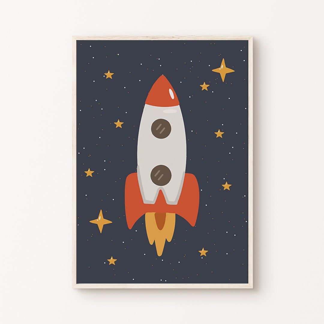 Printable Space Rocket Posters, Space Nursery Print, Outer Space ...