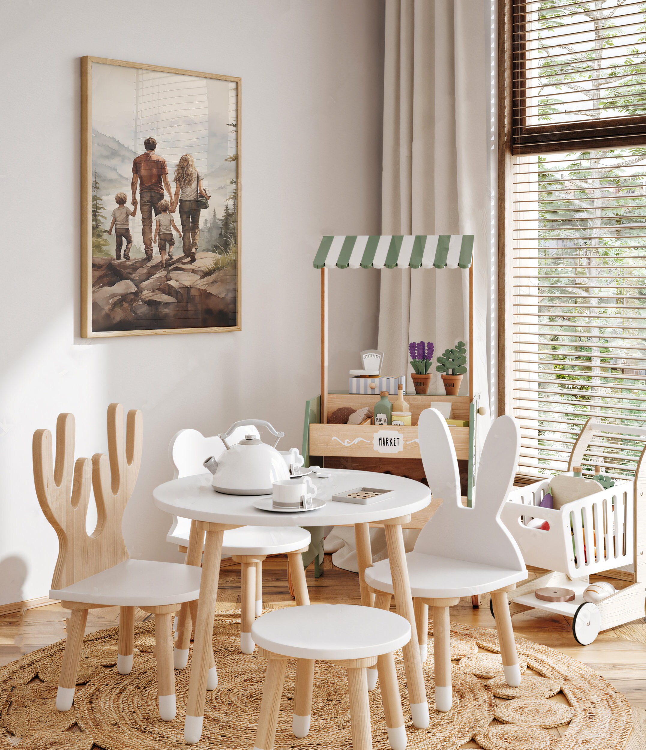 Printable Adventure Family Portrait Wall Art, Farmhouse Decor, Toddler ...