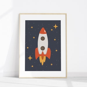 Space Nursery Set of 3 Prints, Printable Space Astronaut Planet Posters ...